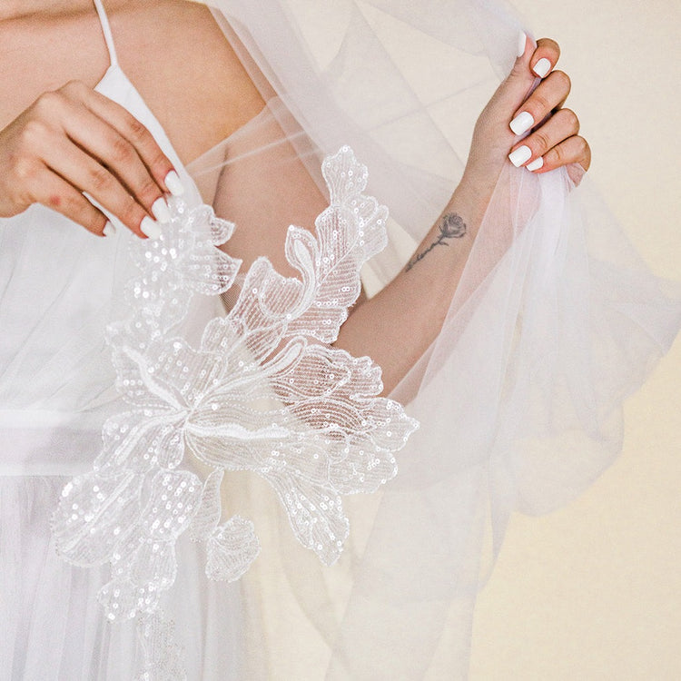 Aurora Half-Lace Veil